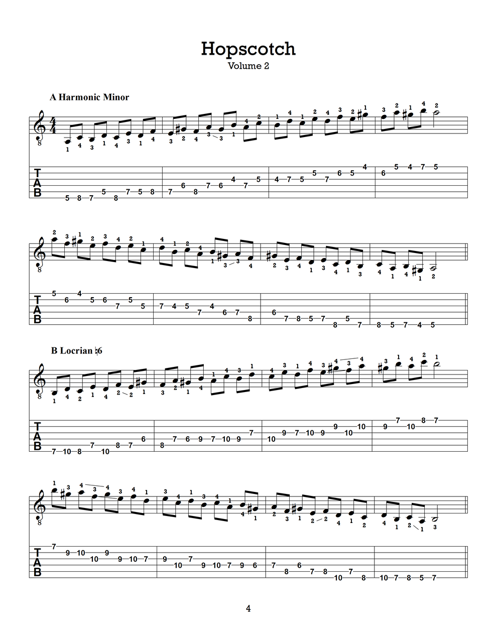 Hopscotch, Volume 2: Harmonic Minor Interval Studies – Alex Rockwell